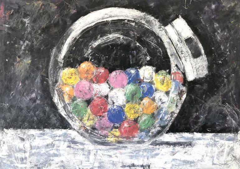 Chewing gum Painting by Marta Rourich | Saatchi Art