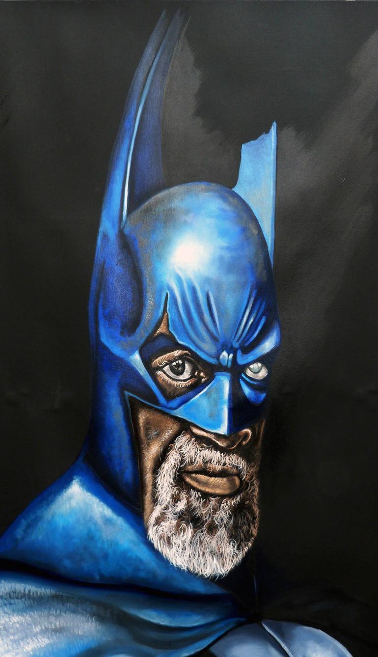 Homeless Heros Batman Painting by Elmar Karla | Saatchi Art