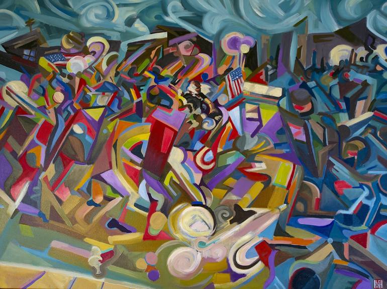 The Riot Painting by Harrison Love | Saatchi Art