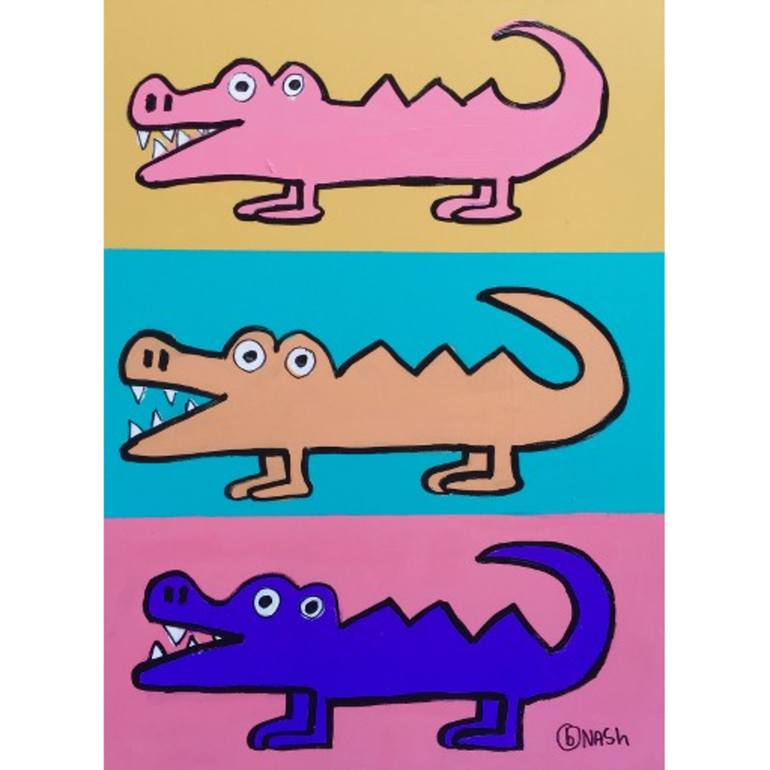 Alligator Stack Painting by Brian Nash | Saatchi Art