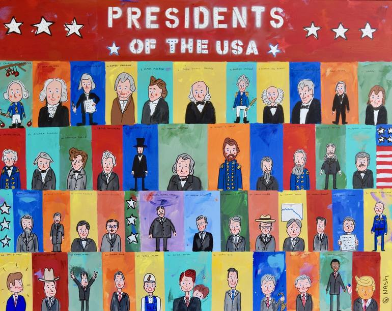 Presidents of the USA Painting by Brian Nash | Saatchi Art