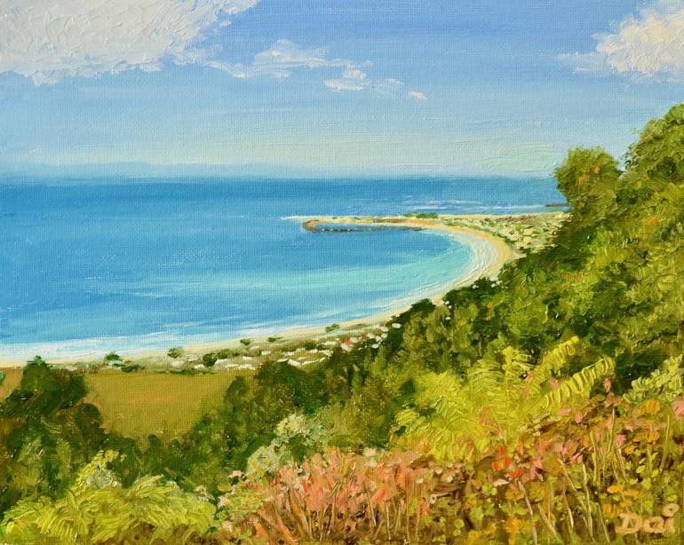 Apollo Bay from Marriners Lookout Painting by Dai Wynn | Saatchi Art