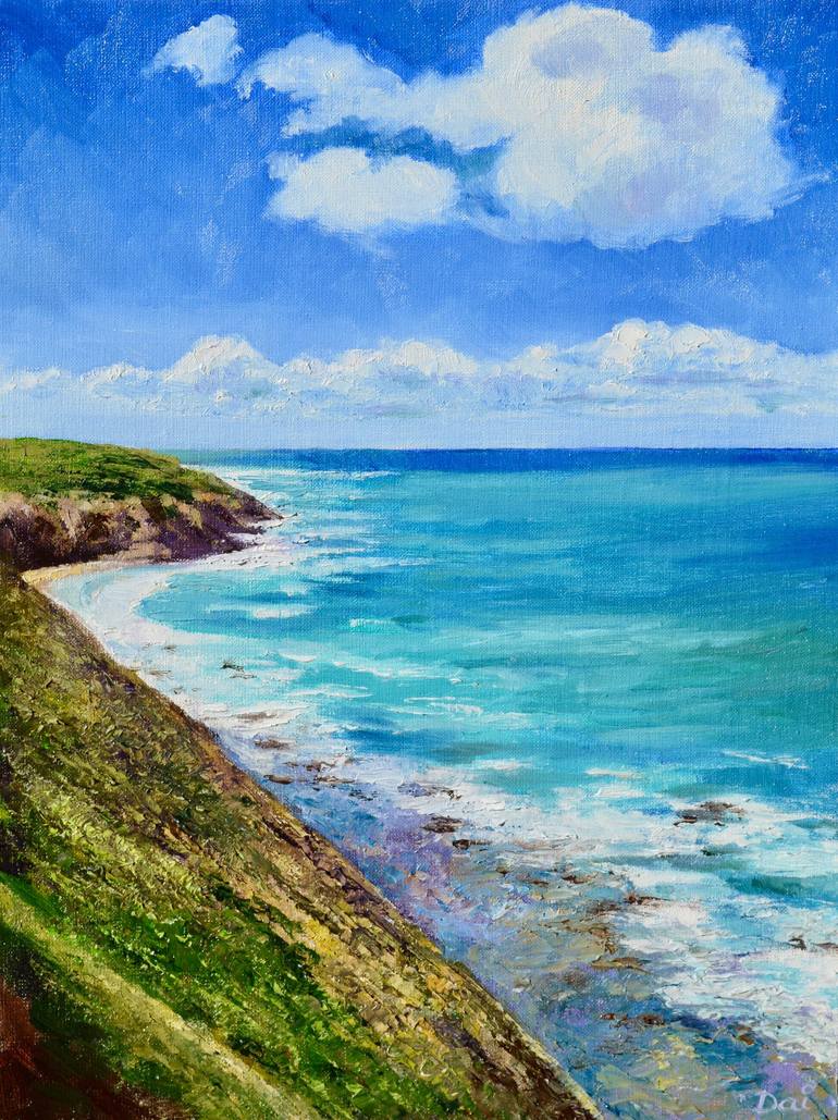 Cape Otway and Bass Strait Painting by Dai Wynn | Saatchi Art