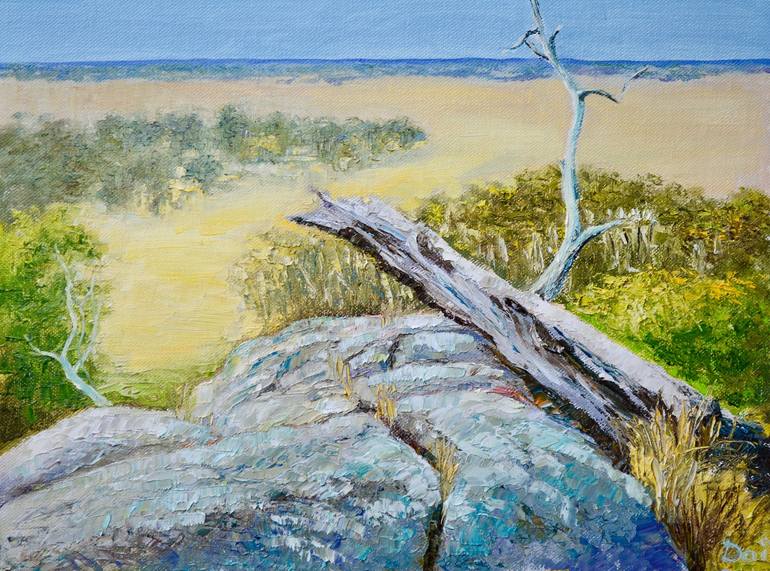 Mount Wycheproof Summit View Painting by Dai Wynn | Saatchi Art