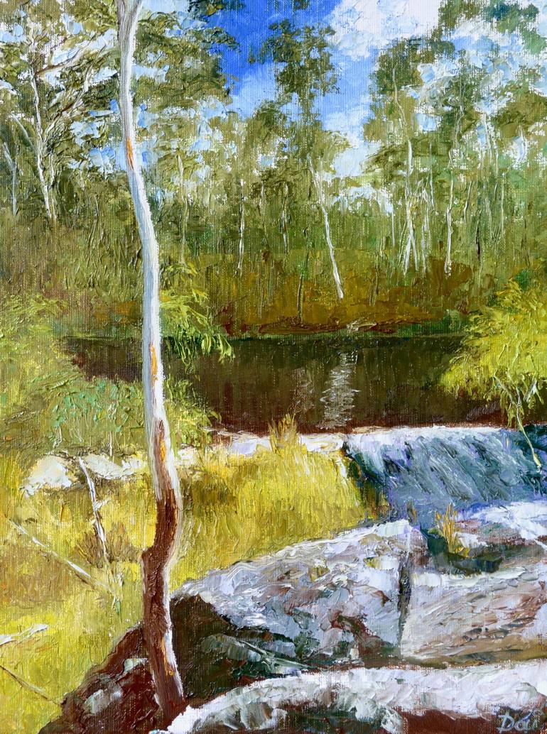 Wannon River in Western Victoria, Australia Painting by Dai Wynn ...