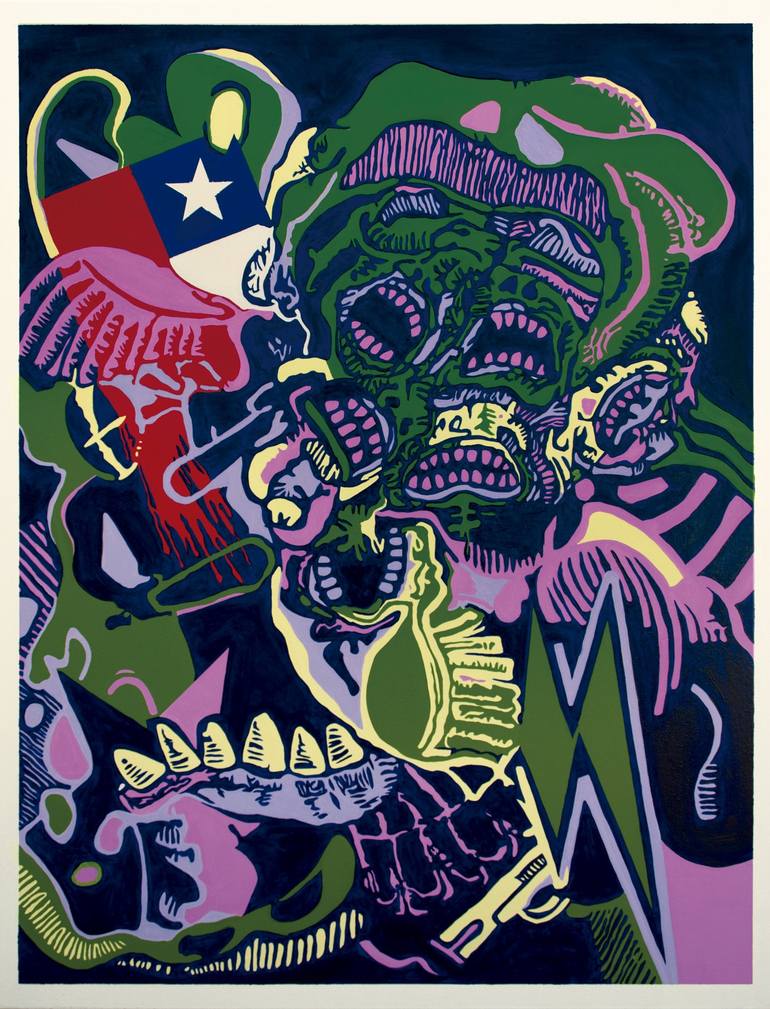 AUGUSTO PINOCHET Painting by Claudio Rojas | Saatchi Art