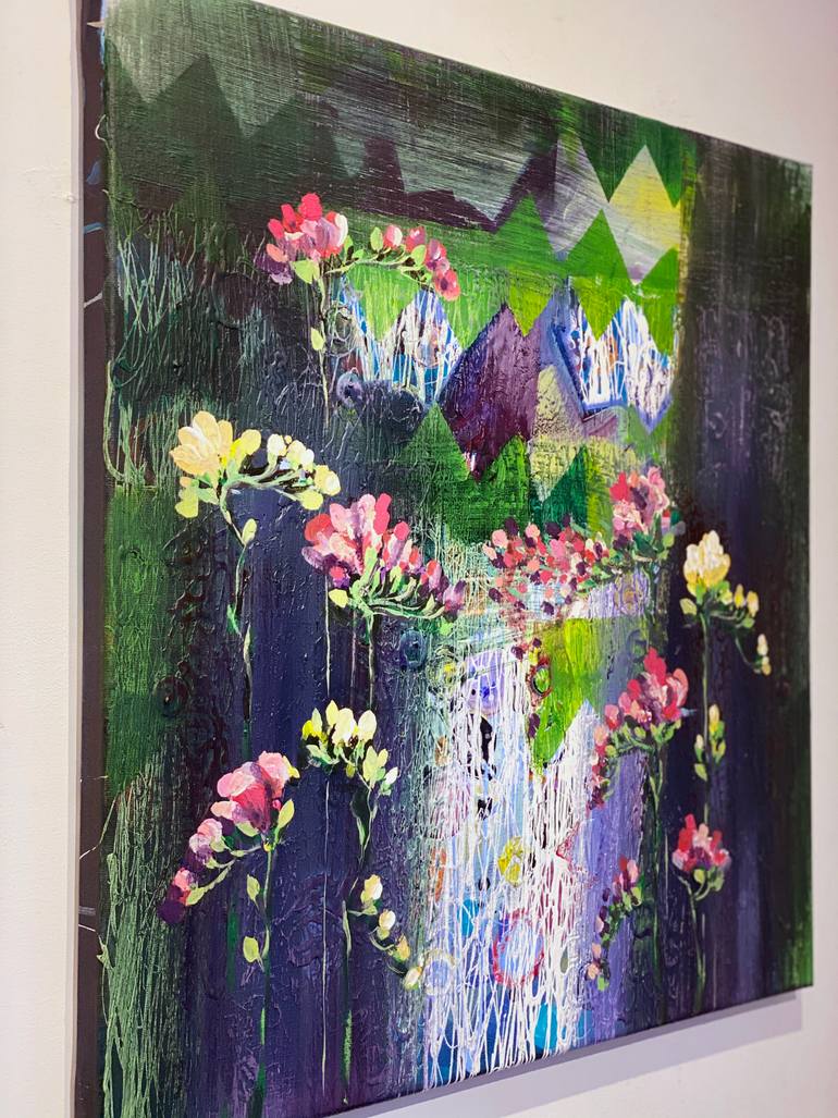 in the month of roses Painting by Randi Antonsen | Saatchi Art