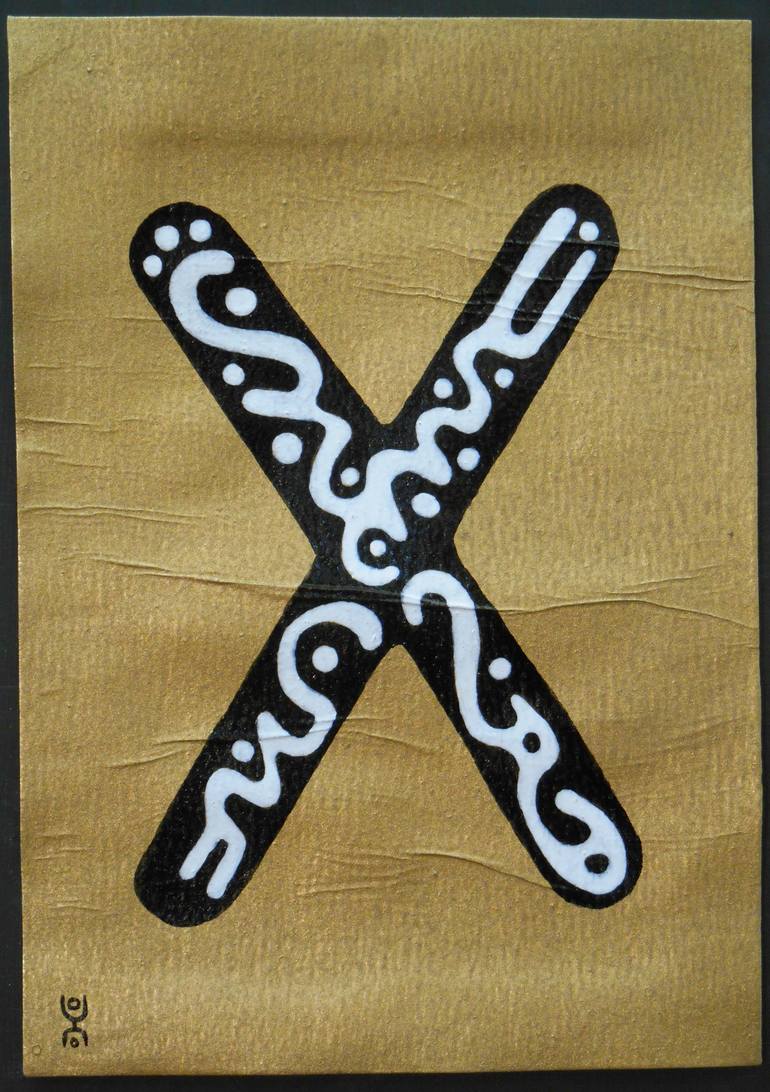 Rune: GEBO Painting by Bernard Rangel | Saatchi Art