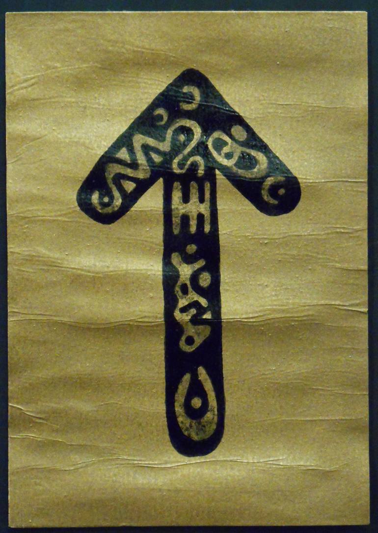 Rune: TIWAZ Painting by Bernard Rangel | Saatchi Art