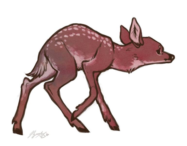 Fawn Mixed Media by Marley Smith | Saatchi Art