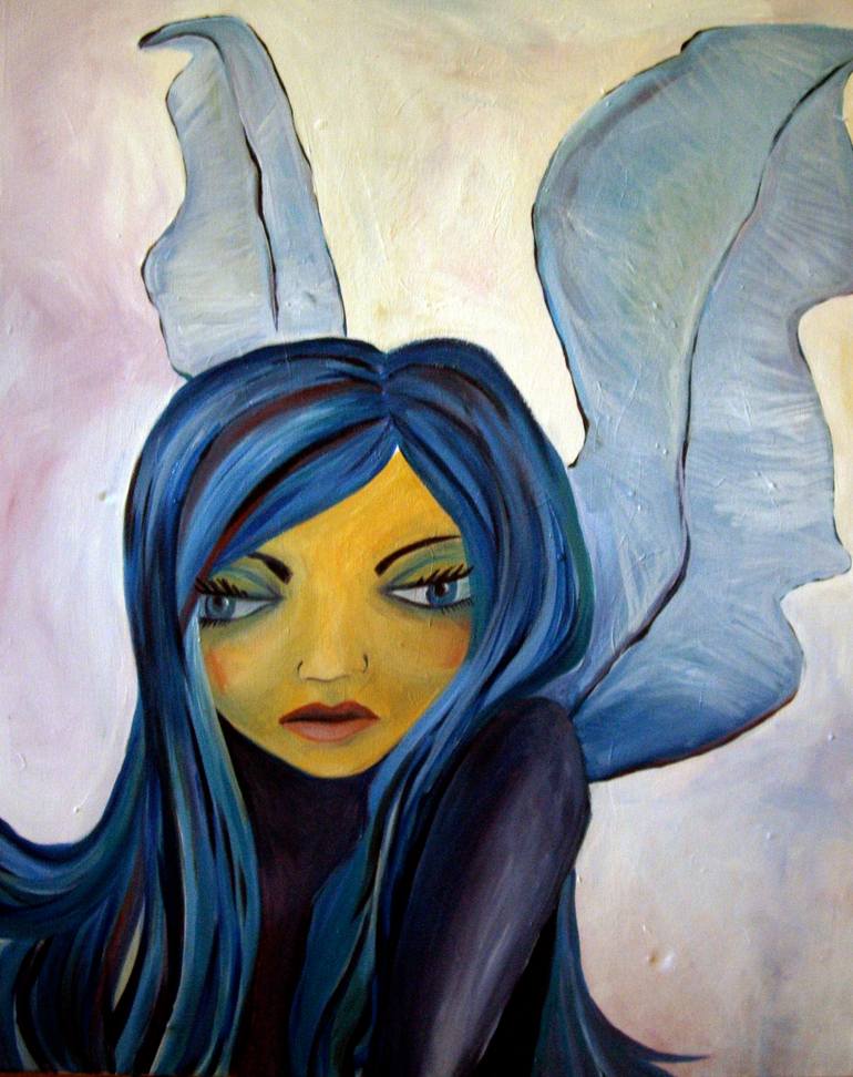 twisted angel Painting by Louise Amond | Saatchi Art