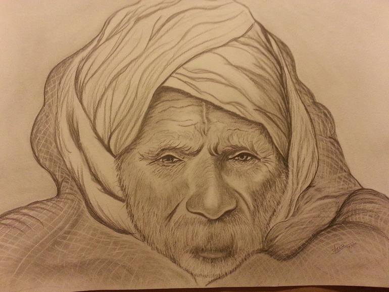 A cold night Drawing by Firdosh Mody | Saatchi Art