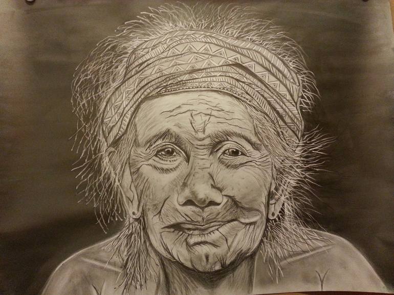 Old grouch Drawing by Firdosh Mody | Saatchi Art