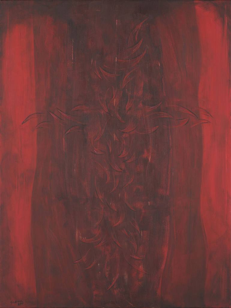 Red Faith Painting by Steven John Lehman | Saatchi Art