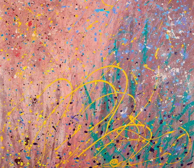 Field of Flowers Painting by Nicole Royer | Saatchi Art