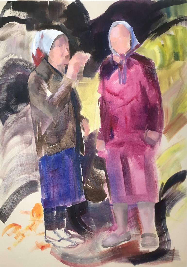 Conversation Painting by Tatyana Ostapenko | Saatchi Art