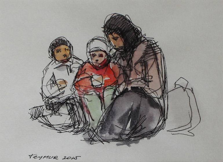 Need Help Family Issues Painting by Baiazid Kialbievi | Saatchi Art