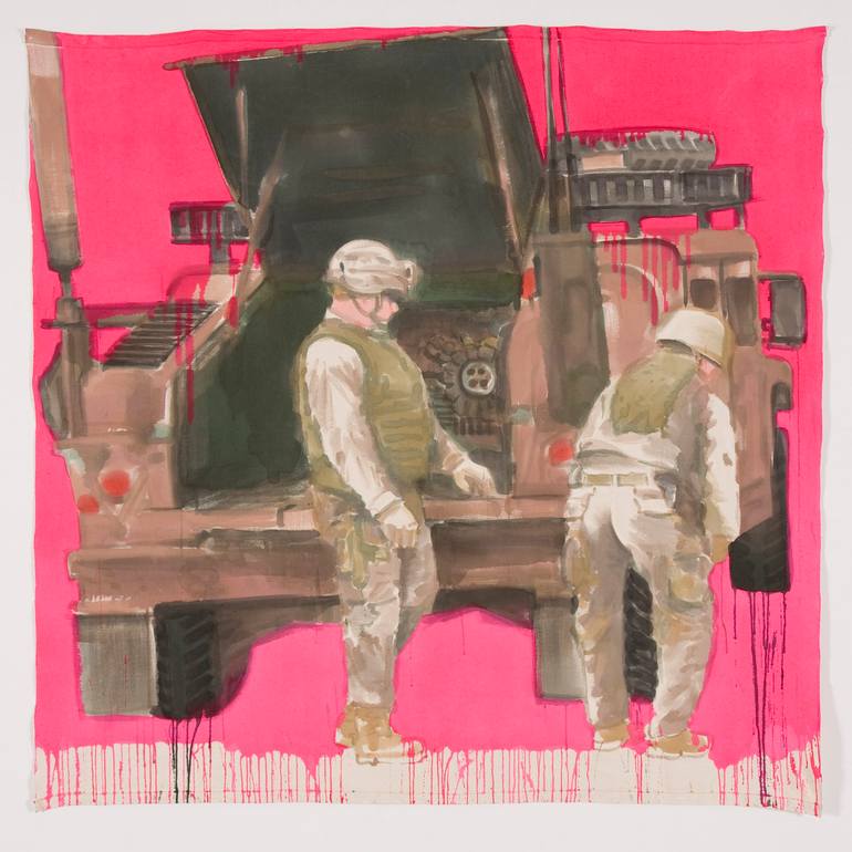marines, humvee Painting by Robb Stone | Saatchi Art