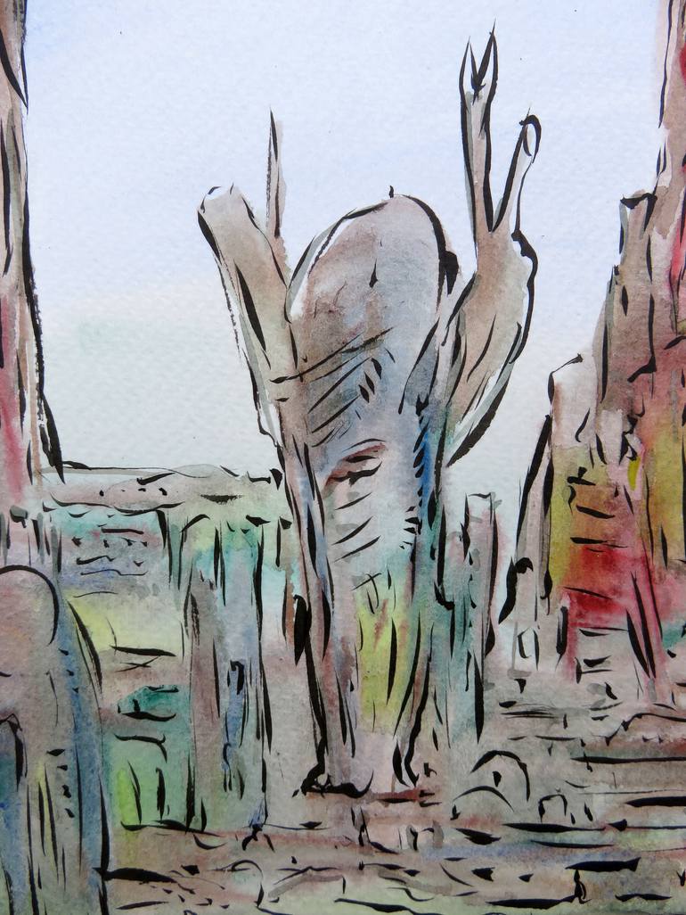 Lost City Painting by Eustaquio Carrasco | Saatchi Art