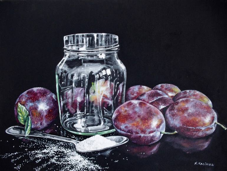 Plum jam Painting by Hanna Kaciniel | Saatchi Art