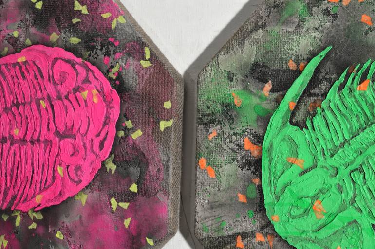 trilobite carnival Painting by Gian Luigi Delpin | Saatchi Art