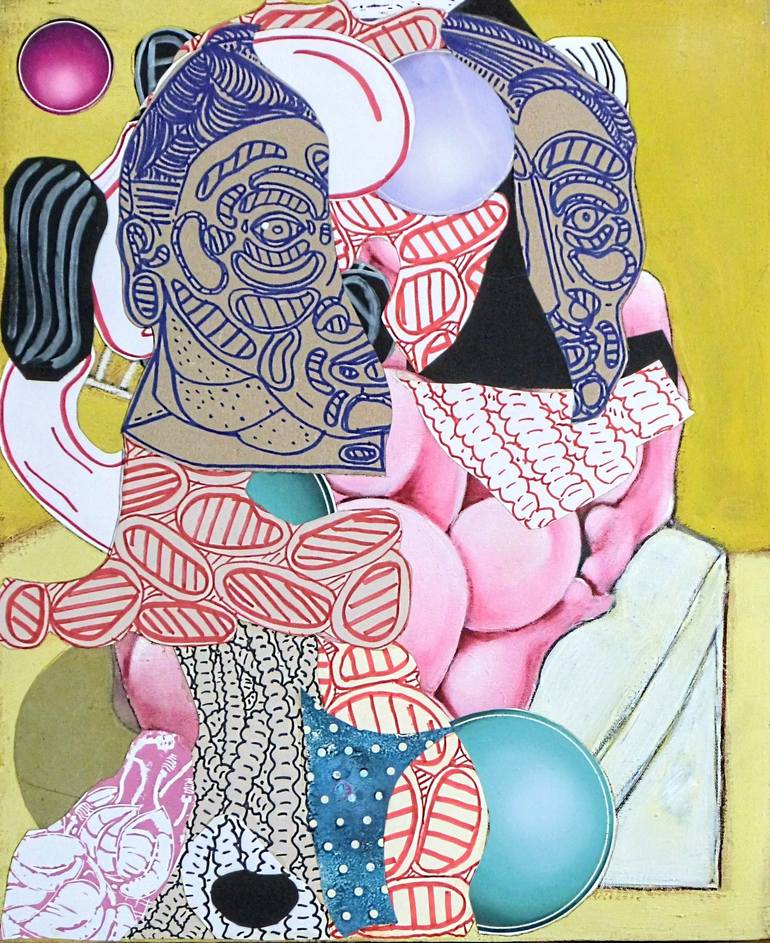 dissection in pink Painting by Pascal Marlin | Saatchi Art