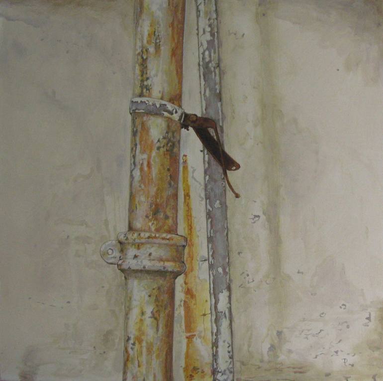Down pipe Painting by Ros Paton | Saatchi Art