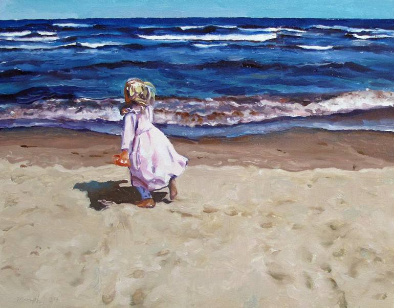 At the Beach Painting by Scott Murphy | Saatchi Art