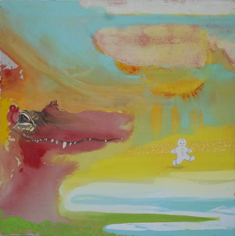 The Gingerbread Man Painting by Patrick Joel Johnson | Saatchi Art