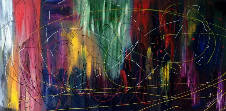 Positive Energy Jackson Pollock Inspiration Painting by Eliane Ellie ...