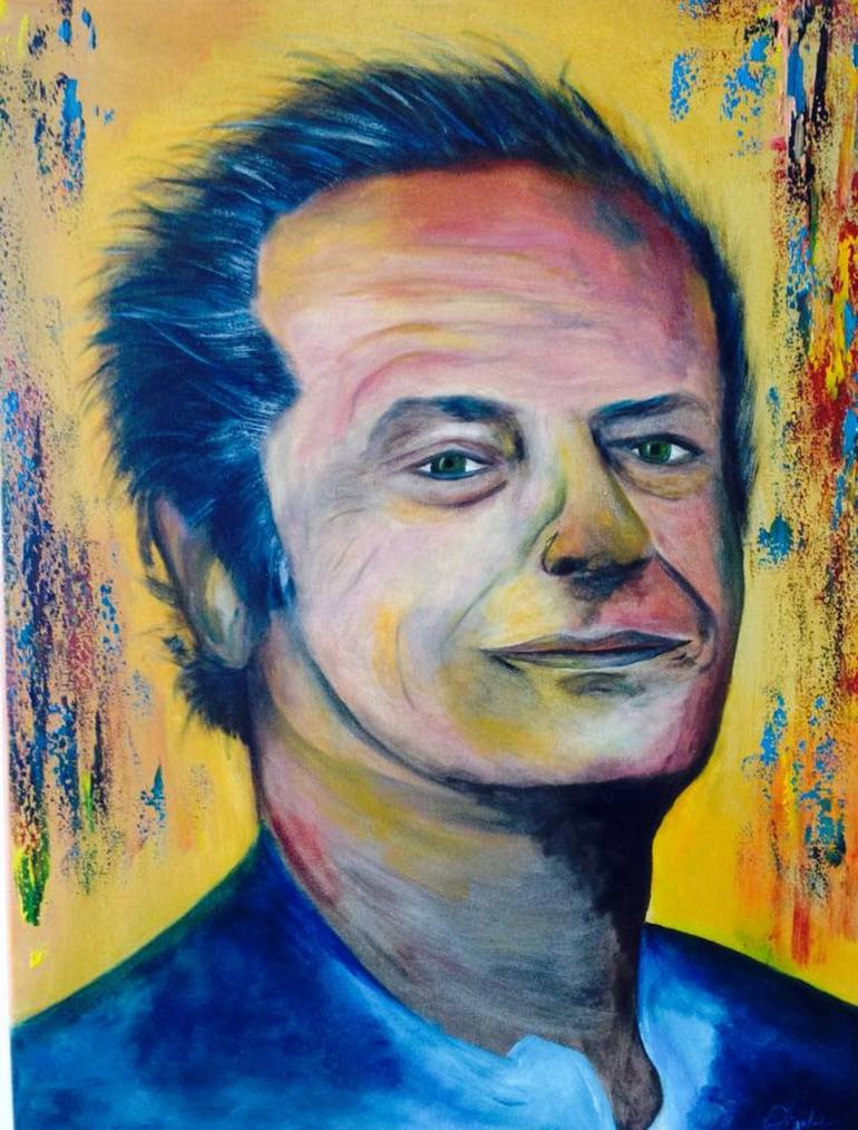 Jack Nicholson - Portraiture Painting by Eliane Ellie | Saatchi Art