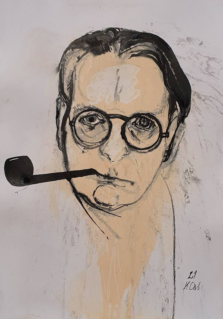 Portrait Drawing of Raymond Chandler Drawing by Ilian Savkov | Saatchi Art
