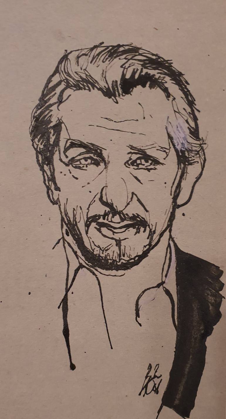 Sean Penn Drawing by Ilian Savkov | Saatchi Art
