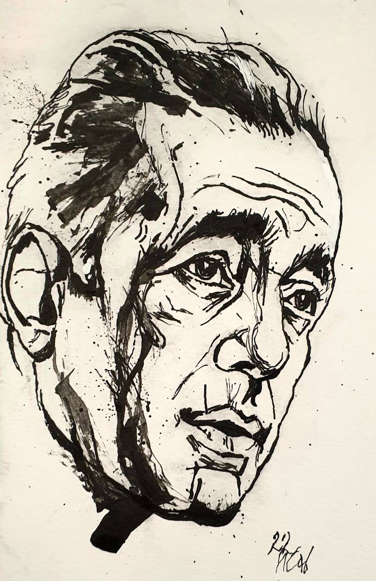 Humphrey Bogart 2 Drawing by Ilian Savkov | Saatchi Art
