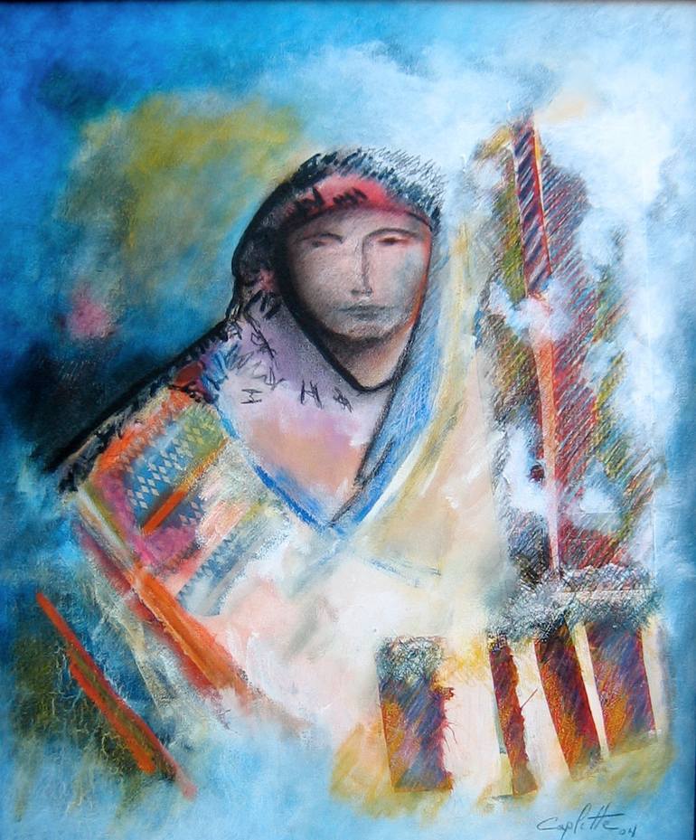 Wampum Painting by Richard Caplette | Saatchi Art