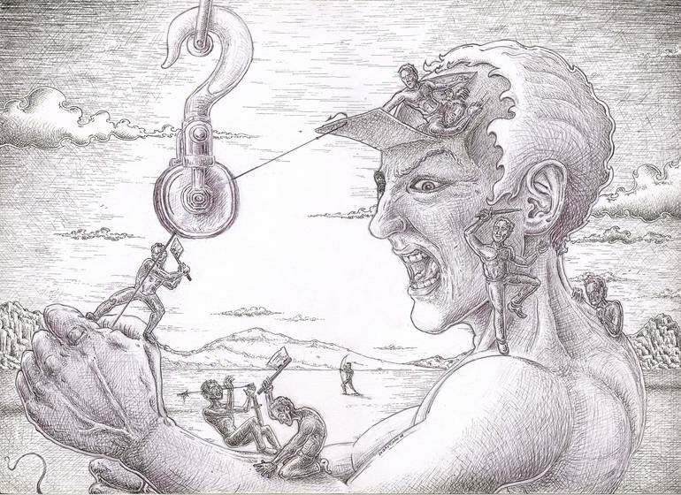 Hook Drawing by Sebastiaan Koenen | Saatchi Art