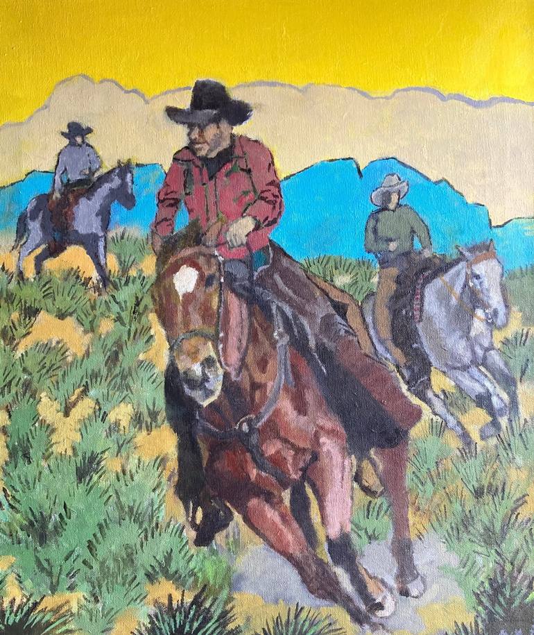Range Riders Painting by Gen Farrell | Saatchi Art