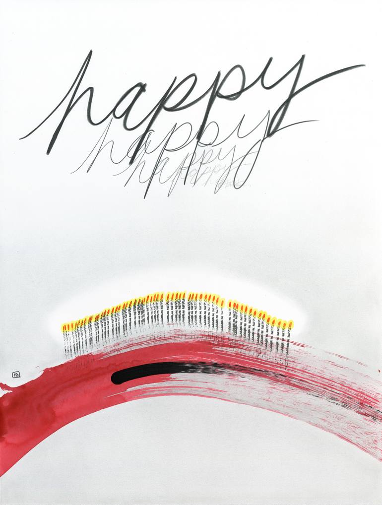 Happy, Series 24 #31 Drawing by Heather Goodwind | Saatchi Art