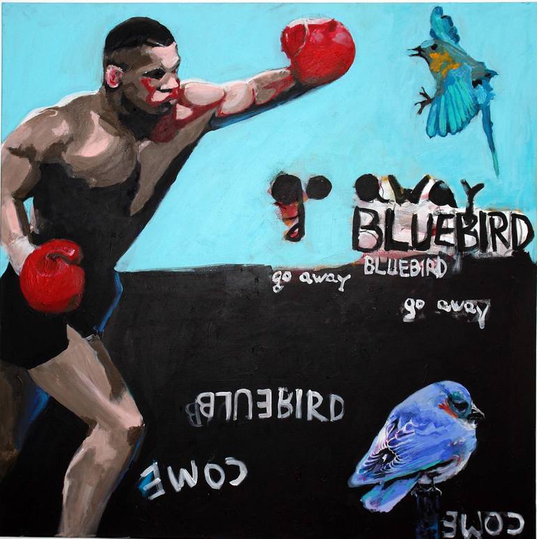 Boxer's ultimate fight Painting by Luka Marinovic | Saatchi Art