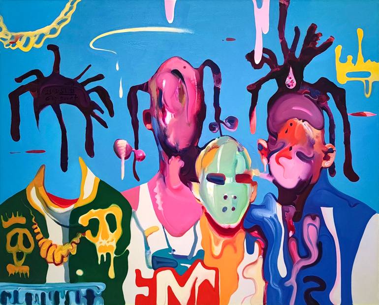 Fuck peace and the police / left to right Painting by Maxim Fomenko ...