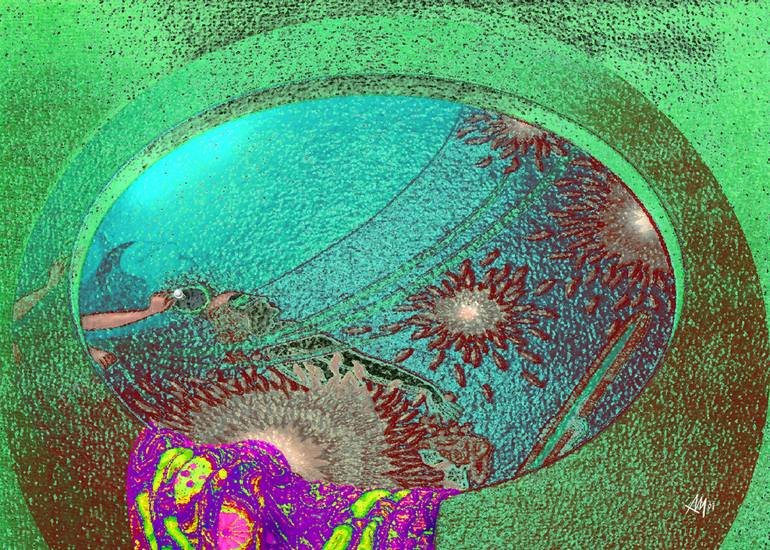 buscador de perlas Painting by Andrea mayer | Saatchi Art