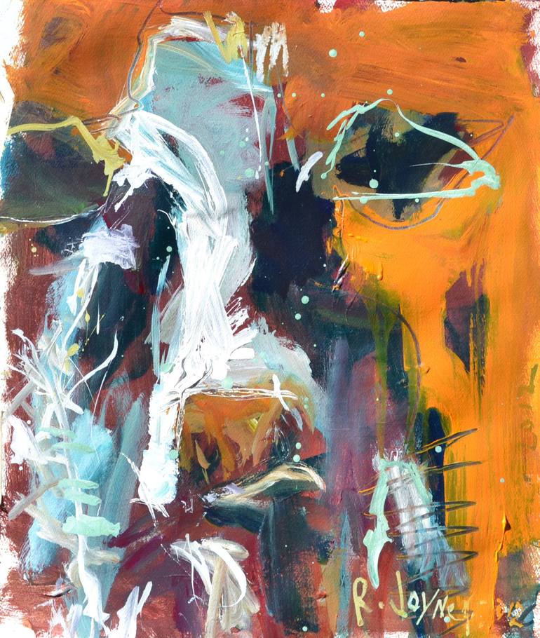 Abstract Cow Portrait Painting by Robert Joyner | Saatchi Art