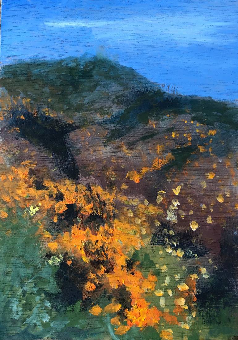 Encaustic Poppies Painting by Renee Ortiz | Saatchi Art