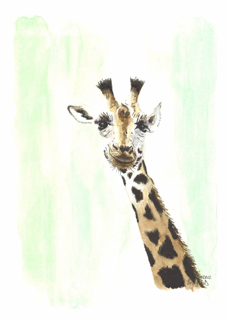 Giraffe Painting by Bridget Davidson | Saatchi Art
