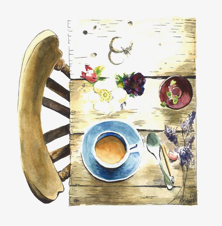 Country Table Painting by Bridget Davidson | Saatchi Art