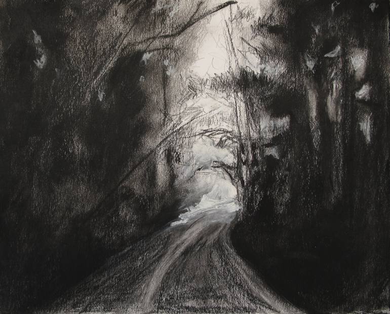 ROAD 1 Drawing by Lisa Dombek | Saatchi Art