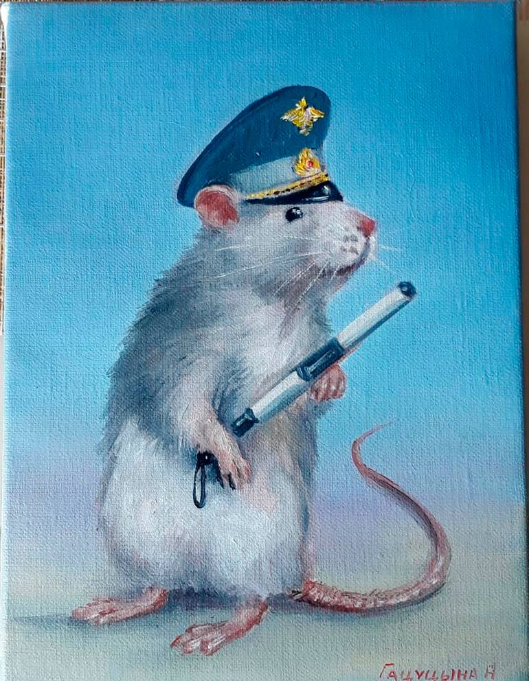 Traffic police Painting by Vitalii Gatsutsyn Yalpachek-Levy | Saatchi Art