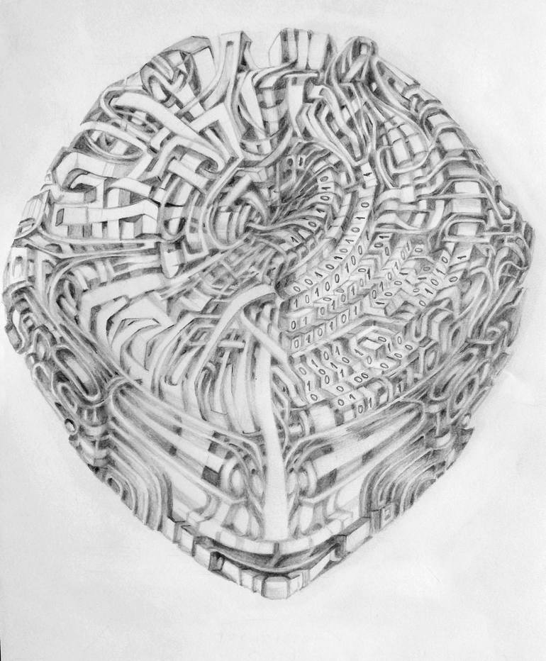 SUPER COMPUTER - OUR I 2015 Drawing by The Door Project | Saatchi Art