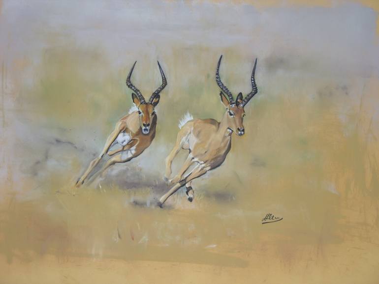 The Chase Drawing by Jo-anne Clarke | Saatchi Art