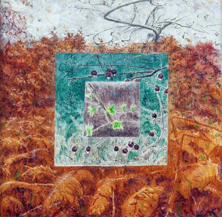 Three Seasons on Ruardean Woodside Painting by Ron Boyd | Saatchi Art